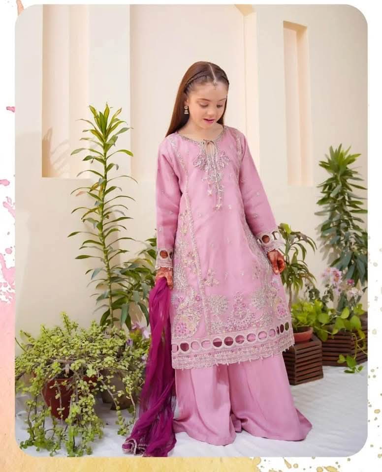 SHANZEY- kids - pink – LIBAS By Kiran & Asad